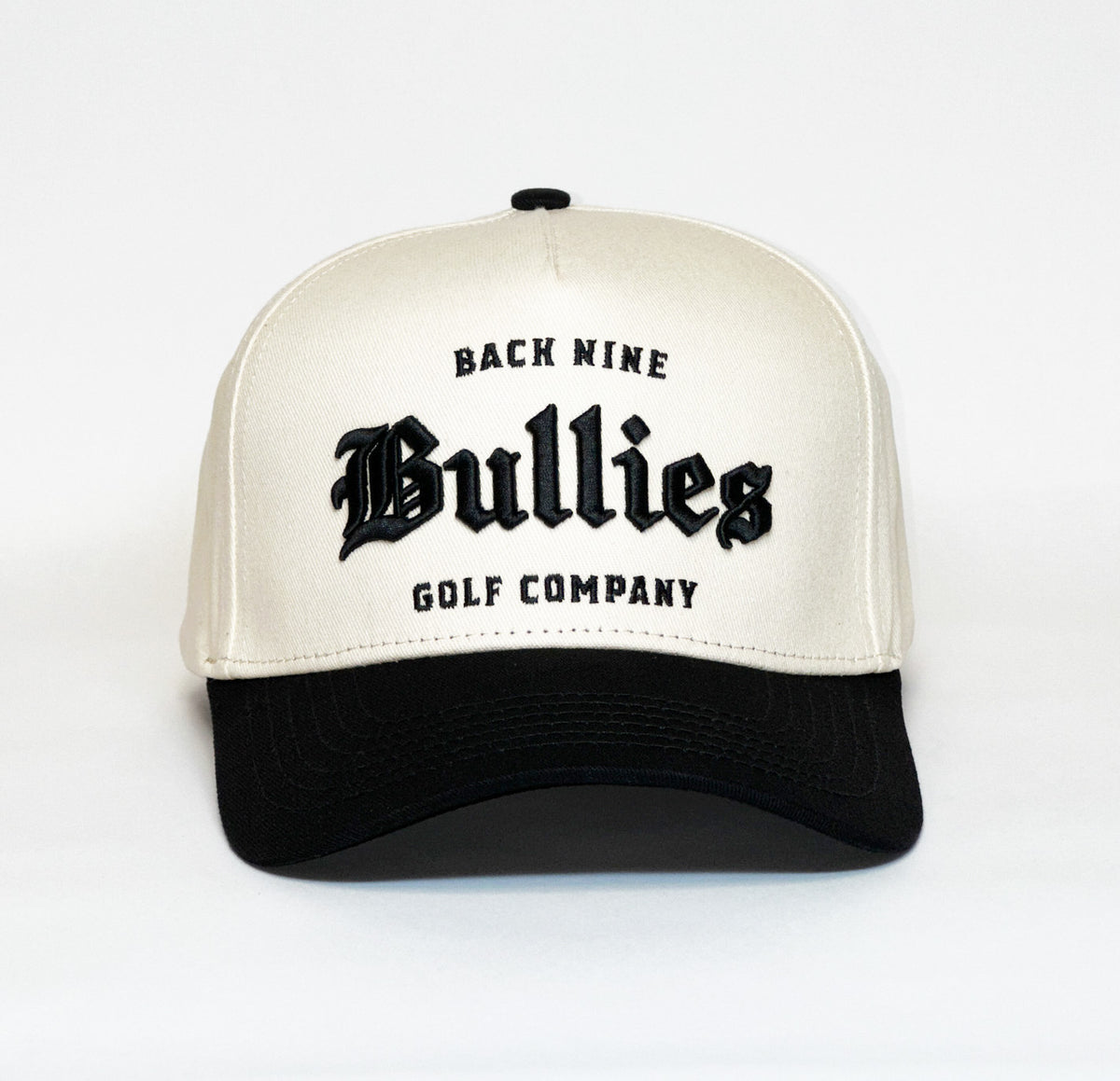 Back Nine Bullies Snapback Beige/Black | Back Nine Bullies Golf Co.