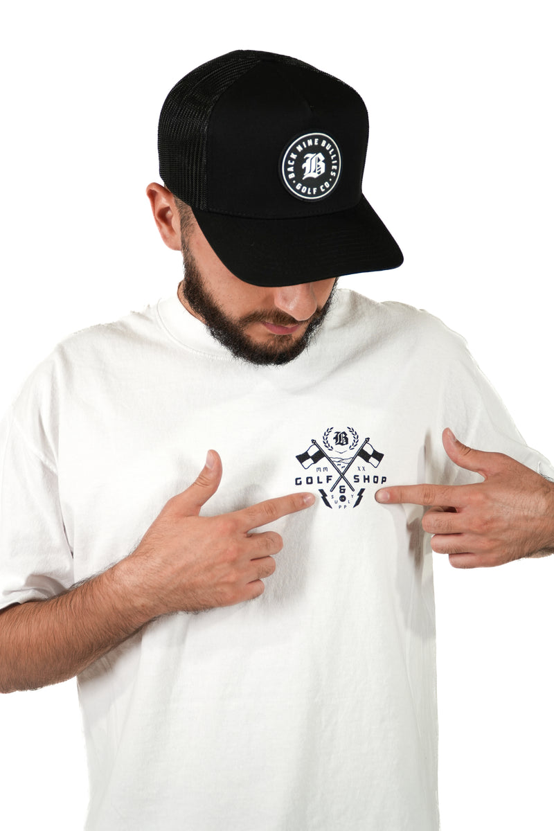 Finish Line T-shirt White | Back Nine Bullies Golf Co.